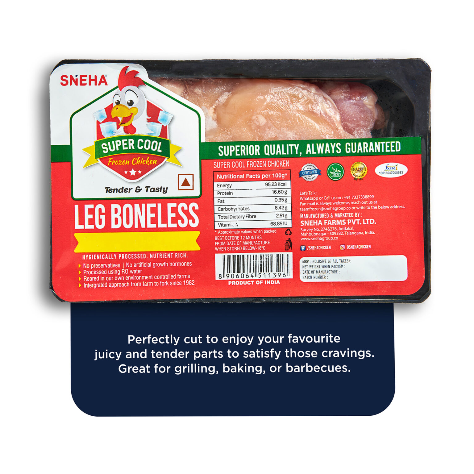 Chicken Boneless Leg Piece - Sneha Group